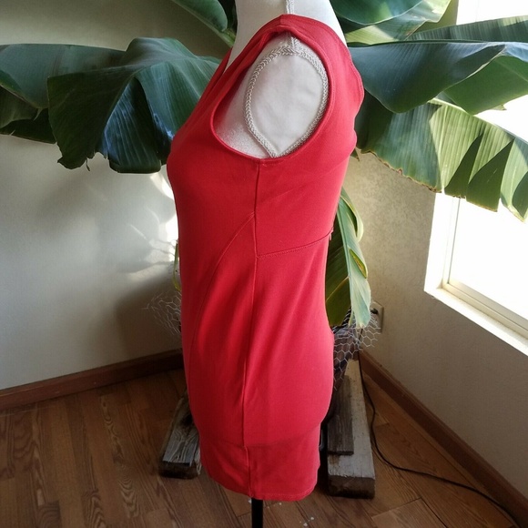 Sisi | Dresses | Sisi Womans Large Mini Dress Coral Club Key Hole B ...